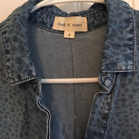 cloth & stone | Tops | Cloth Stone Denim Shirt | Poshmark